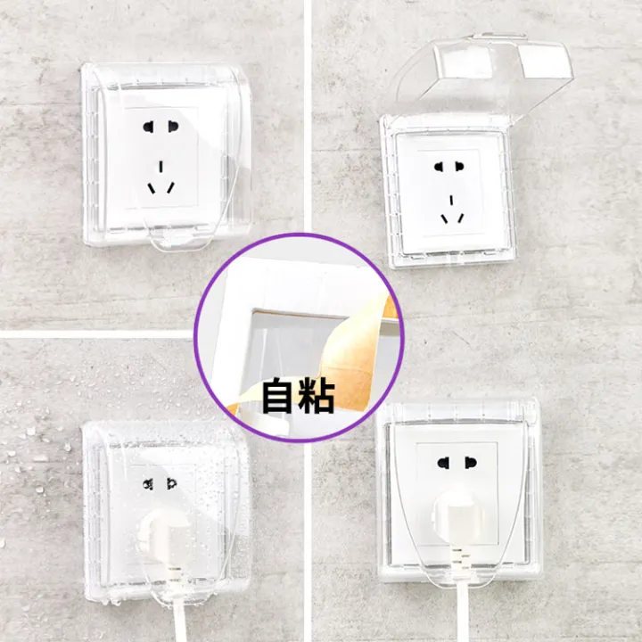 Type 86 waterproof case bathroom socket waterproof cover transparent ...