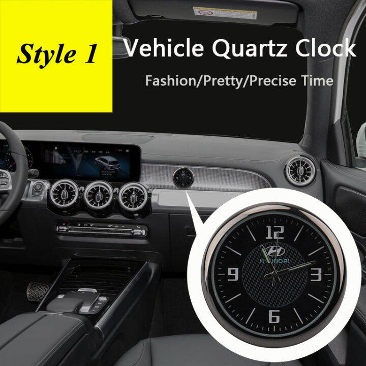 Car clock car modification interior stickers at will for Hyundai Accent ...