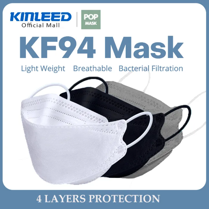 KINLEED 100PCS KF94 Nanofiber Filter Face Mask KF94 Mask Anti-dust Anti ...