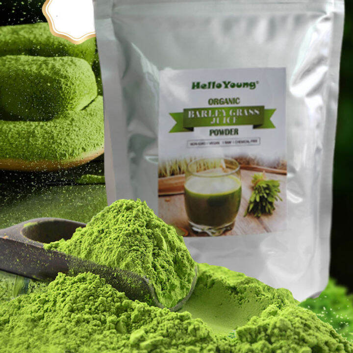 HelloYoung Organic Barley Grass Powder Fermented with 35 Strains of ...