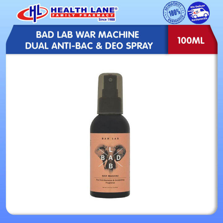 BAD LAB WAR MACHINE DUAL ANTI-BAC & DEO SPRAY (100ML) | Lazada