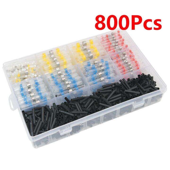 800Pcs Heat Shrink Butt Crimp Terminals Waterproof Solder Seal ...