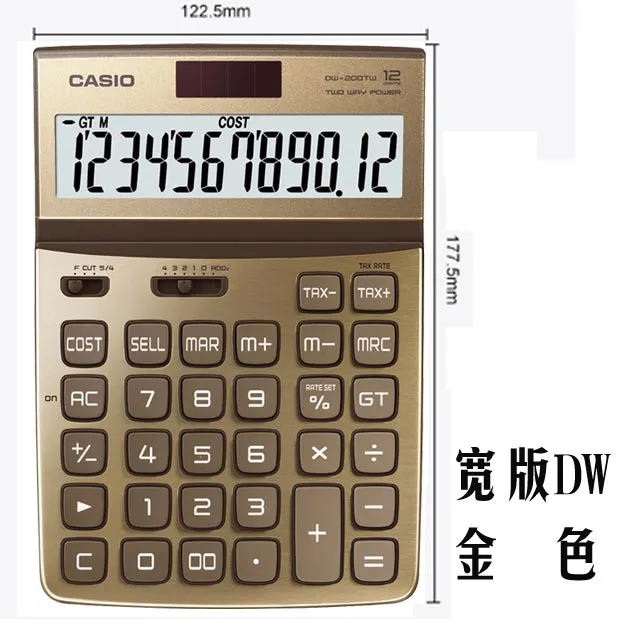 Casio CASIO DW-200TW calculator solar screen adjustable angle online celebrity recommended local ...