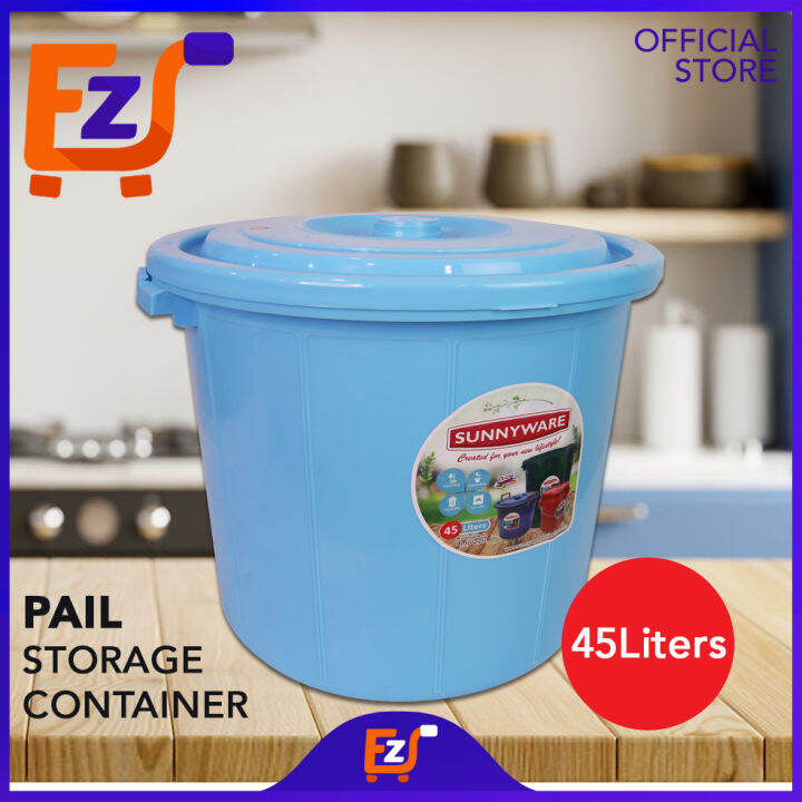 EZ DEAL Sunnyware 45-Liter Pail Storage Rice Container/Water Storage ...