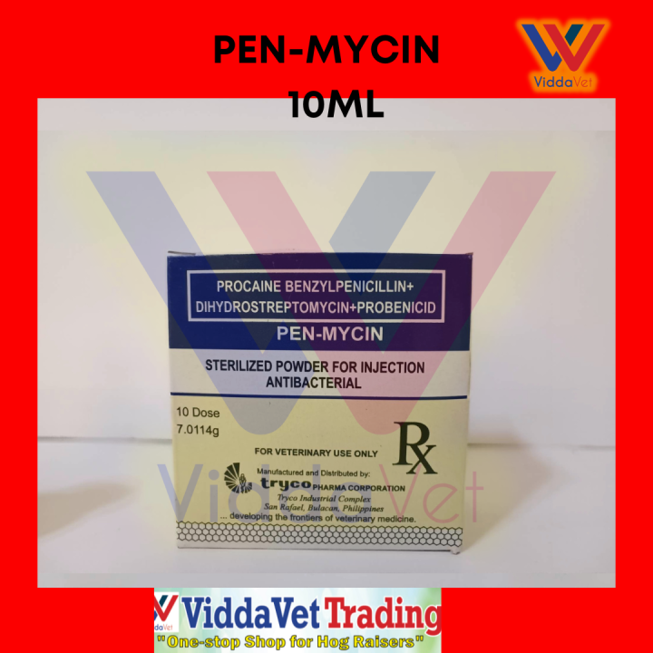 Pen-mycin powder inj 10 doses for animals tryco pen-mycin 10ml | Lazada PH