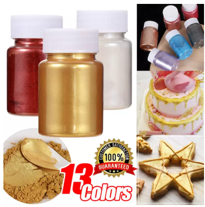 【High Quality+ In Stock】15g Edible Glitter Cake Decoration Powder ...