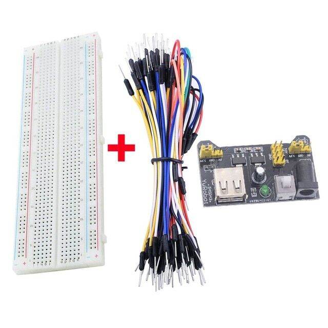 Breadboard Power Module 830 points Solderless Prototype Bread board kit ...