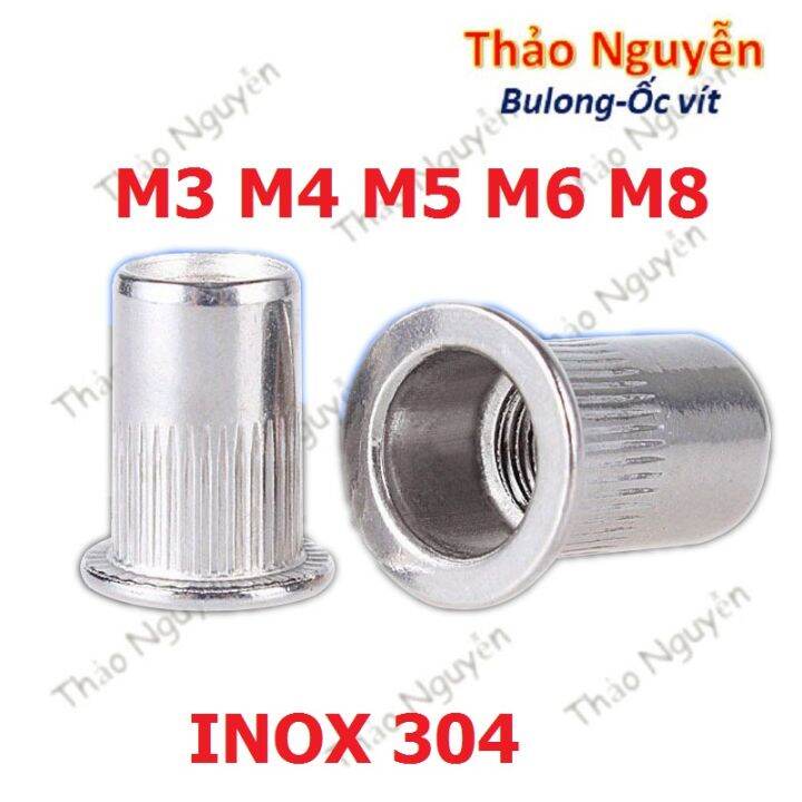 Tán ecu rút inox 304 size M3 M4 M5 M6 M8 M10 | Lazada.vn