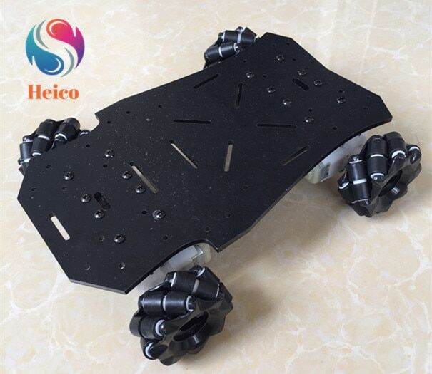 Mecanum Wheel RC Robot Car Chassis With DC 12V Encoder Motor Shock ...