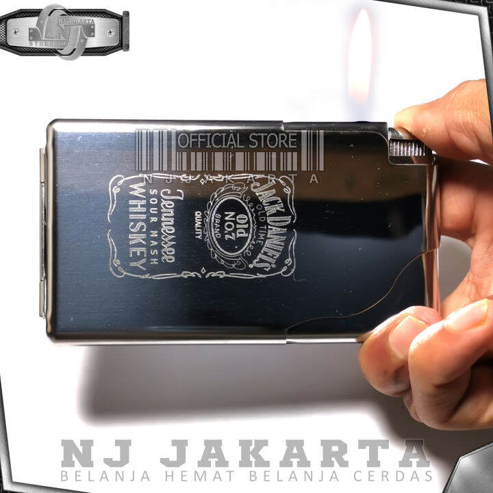 Kotak Rokok Korek Api Gas Slim Polos Kotak Rokok Stainless Tempat Rokok ...