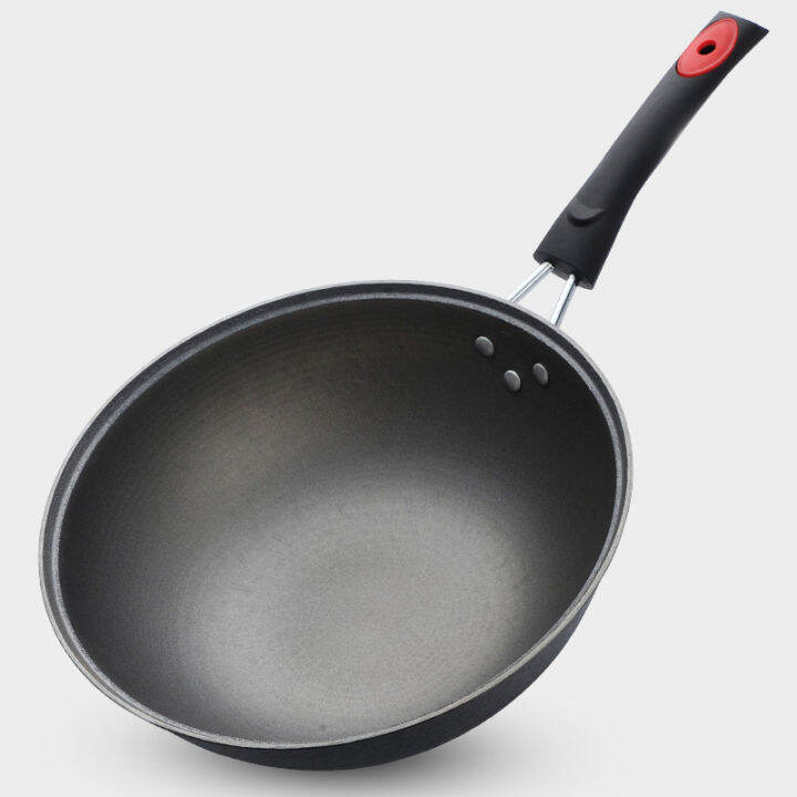 Yi small wok uncoated small wok cast wok mini wok household non-stick ...