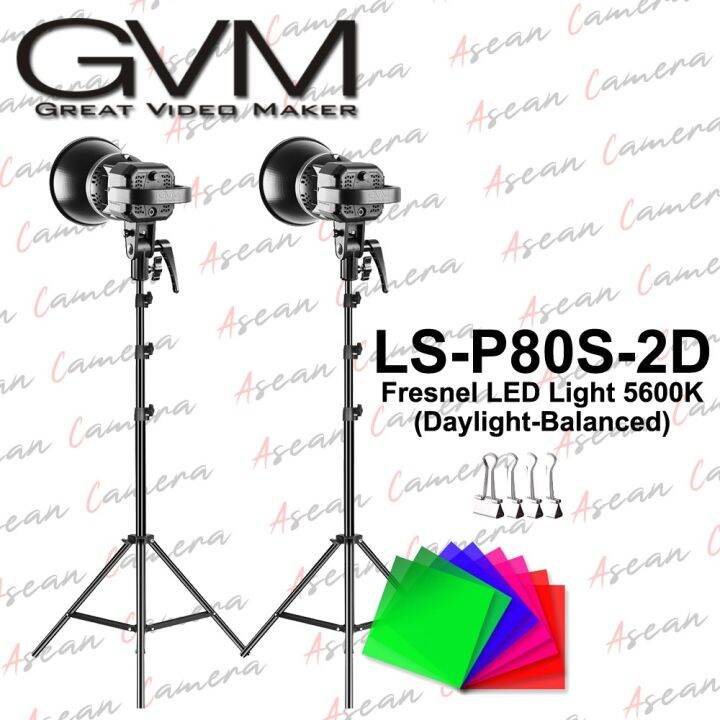 Lampu Studio Foto Fotografi Video GVM LS-P80S-2D Fresnel LED Light ...