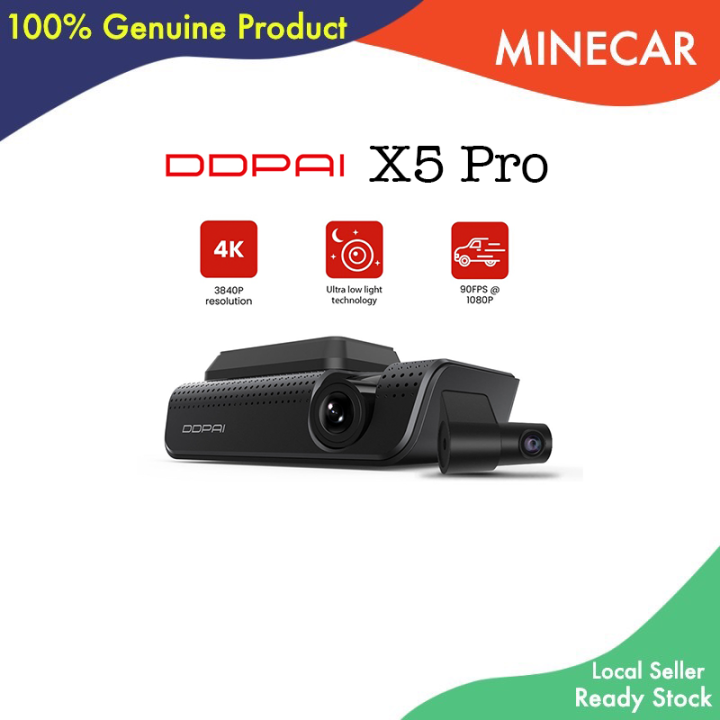 DDPAI X5 PRO DASH CAM WITH 4K UHD DUAL CAM CAR RECORDER WIFI DVR 【BUILT-IN 32GB MEMORY】 | Lazada