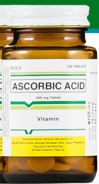 Rhea Ascorbic Acid Vitamin C 100 tablets 500mg 1 bottle | Lazada PH