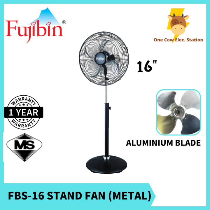FUJIBIN HEAVY DUTY STAND FAN FBS-16 16INCH #ALUMINUM BLADE #ONE YEAR ...