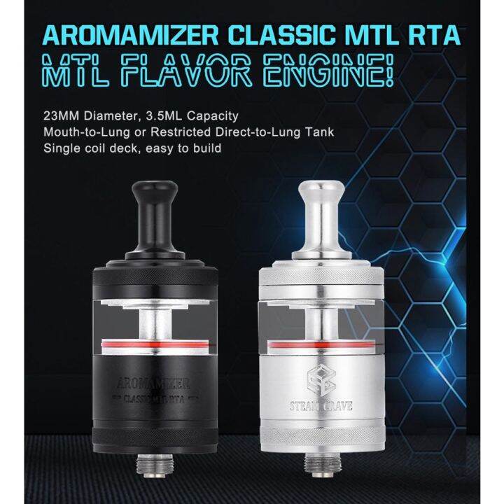 Steam Crave Aromamizer Classic MTL RTA Atomizer 3.5ml (23mm) | Lazada PH