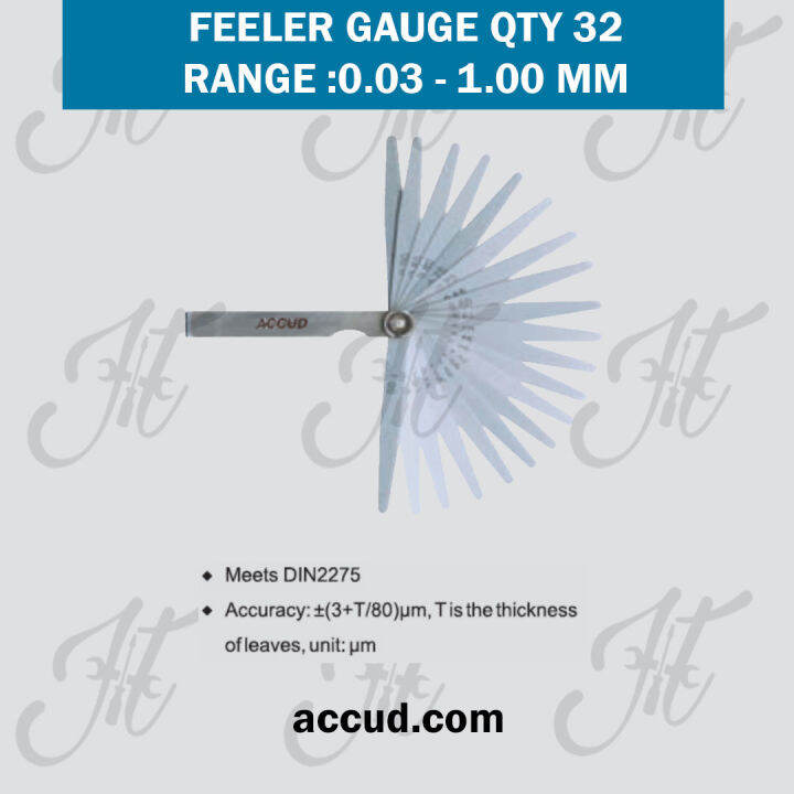 PROMO ACCUD FEELER GAUGE - FEELER GAGE - ALAT UKUR GAP 32 ORIGINAL | Lazada Indonesia
