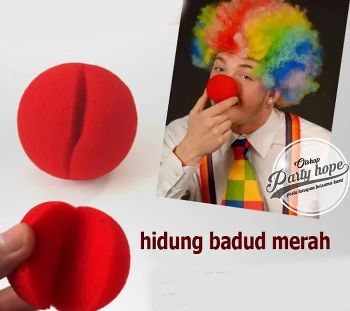 hidung badut merah / red nose / clown party / perlengkapan badut ...