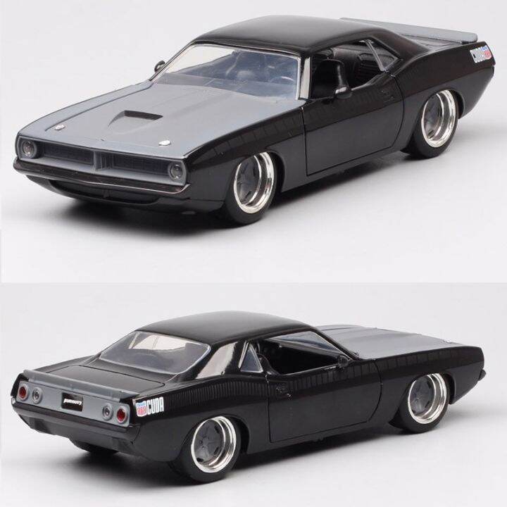1:24 Jada 1973 Plymouth Barracuda Scale Vintage Diecast Toy Vehicle ...