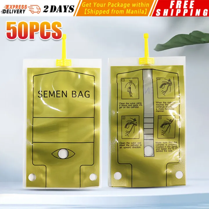 【50Pcs】 Pig Infusion Bag Artificial Insemination Semen Bag Semen Bottle ...