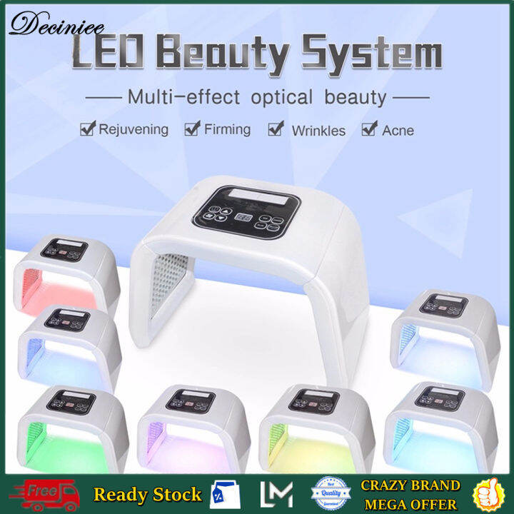 7 Color PDT Led Mask Facial Light Therapy Skin Rejuvenation Device Spa ...