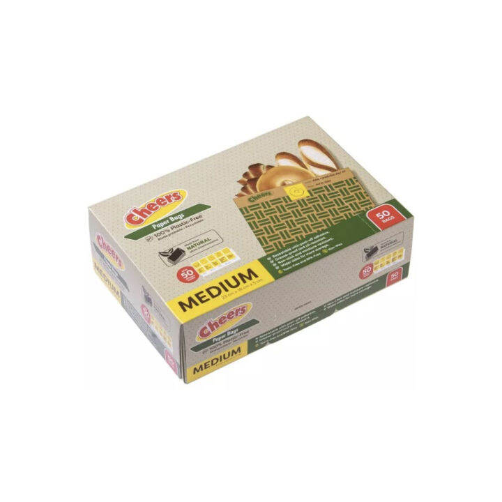 Cheers Medium Size Glassine Paper Bag 50 Bags - Brown | Lazada PH