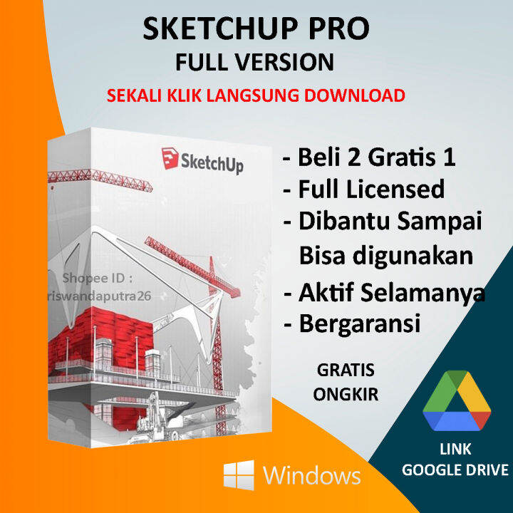 [CD/DVD] Sketchup Pro Full version Full Aktivasi Sketchup 2017 Sketchup 2018 Sketchup 2019 ...