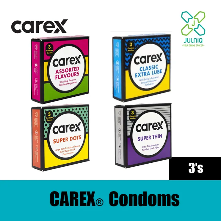 KAREX CAREX ® Condom [Classic Extra Lube / Assorted Flavours / Super ...