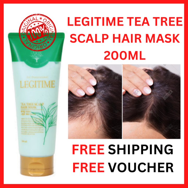 KOREA Legitime Tea Tree Scalp Hair Mask - Treatment for Dandruff, Hair ...