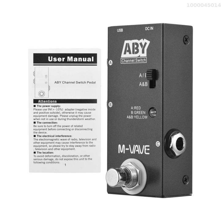 M-VAVE ABY Line Selector AB Switch Mini Guitar Effect Pedal True Bypass ...