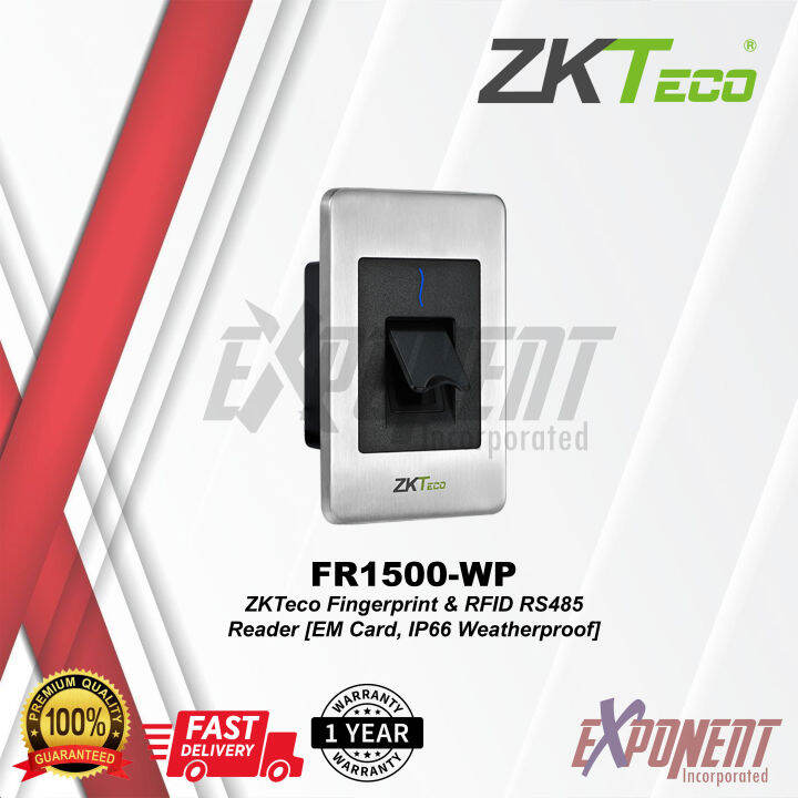 FR1500-WP - ZKTeco Fingerprint & RFID RS485 Reader [EM Card, IP66 Weatherproof] | Lazada PH