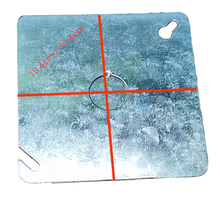 4" x 4" Metal Cover REMUB04A (ROYU), 1mm Thickness AWG 18 Junction Box ...