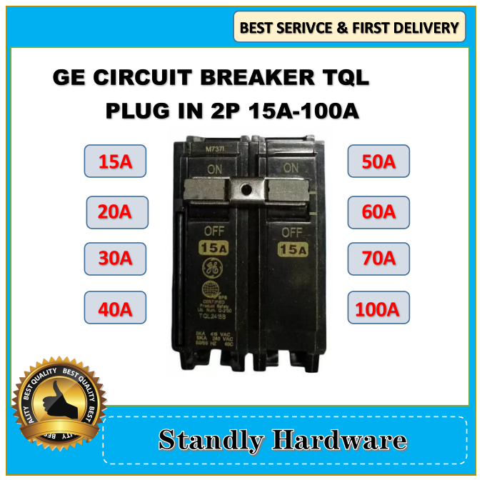 GE BREAKER PLUG IN TQL 2 POLE (15A-100A) | Lazada PH
