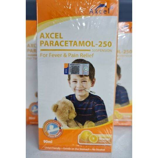 AXCEL PARACETAMOL 250MG/5ML SYRUP ORANGE 90ML FREE SYRINGE | Lazada