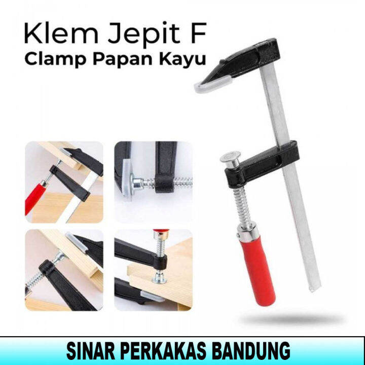 Clamp F klem 50cm ATS Klem Kayu Pres Kayu Catok Kayu 50 cm Body Besi ...
