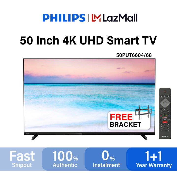Philips 50PUT6604 50 Inch 4K Ultra HD UHD HDR SMART TV DVB-T2 MYTV ...