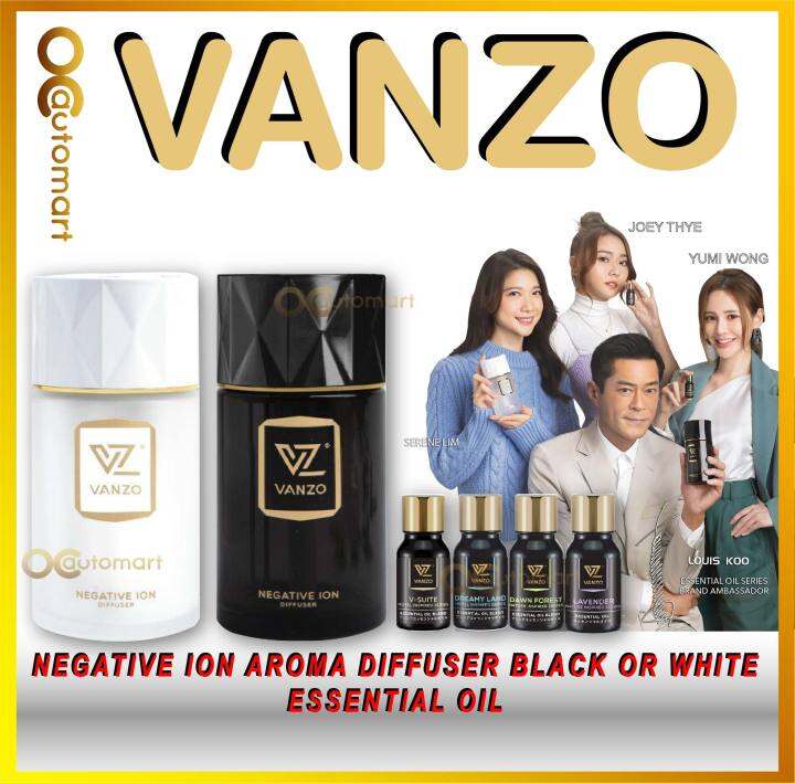 Vanzo Negative Ion Aroma Diffuser Black or White Essential Oil Vanzo ...