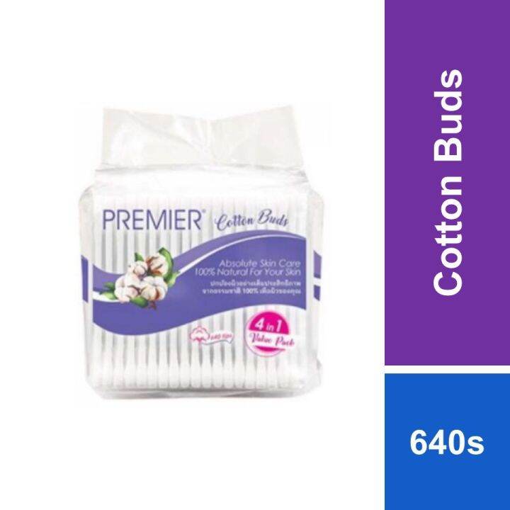 Premier Cotton Bud 160 tips x4 / 640 TIPS | Lazada