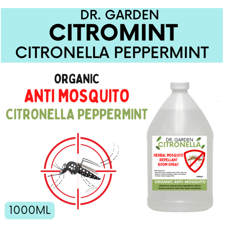 Dr Garden 1000mL CITROMINT (Citronella & Peppermint) Mosquito Repellant ...
