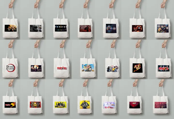 Anime Design Canvas Tote Bag (Small 12inches x 14 inches) | Lazada PH
