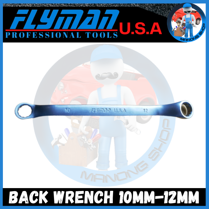 Flyman Tools Flyman Back Wrench 10mm - 12mm Double ring spanner wrench ...