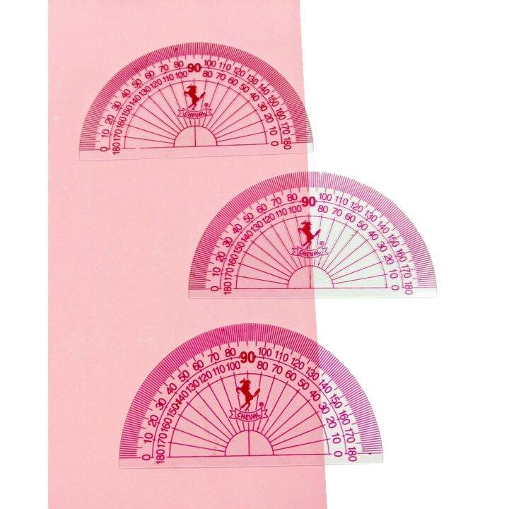 Penggaris Busur Plastik Mika 180 Derajat Cheval | Lazada Indonesia