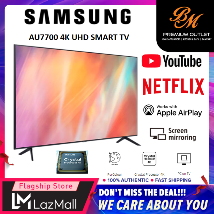 SAMSUNG 65" AU7700 4K CRYSTAL UHD SMART TV [ UA65AU7700KXXM UA65AU7700 ...