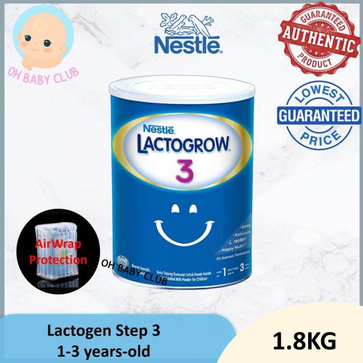 [PERFECT TIN]Nestle Lactogrow 3 Milk Powder (1.8kg) Exp-12/2022 | Lazada