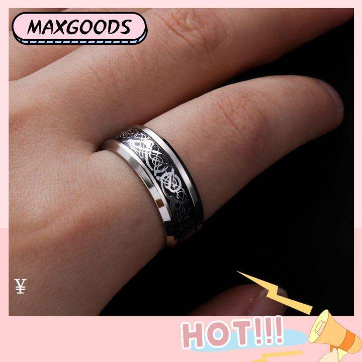 MAXG Hot Size 6-13 Wedding Party Silver Gold Titanium Stainless Steel ...