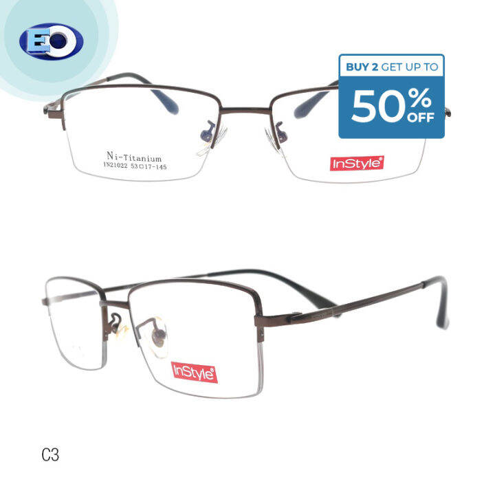 EO Instyle IN21022 Frame with Multicoated Lens / Non-graded Eyeglasses ...