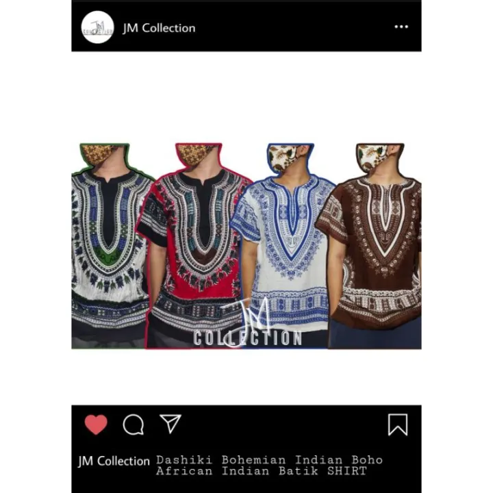 KUKUH HALUMNA BOHEMIAN DASHIKI BOHO JUNGO ETHNIC INDIAN AFRICAN SHIRT ...