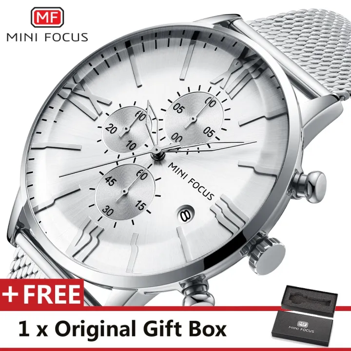 MINIFOCUS MINI FOCUS MF0236G สุดหรูนาฬิกาข้อมือมียี่ห้อสำหรับ Man แฟชั่นผู้ชายกีฬาควอตซ์นาฬิกา ...