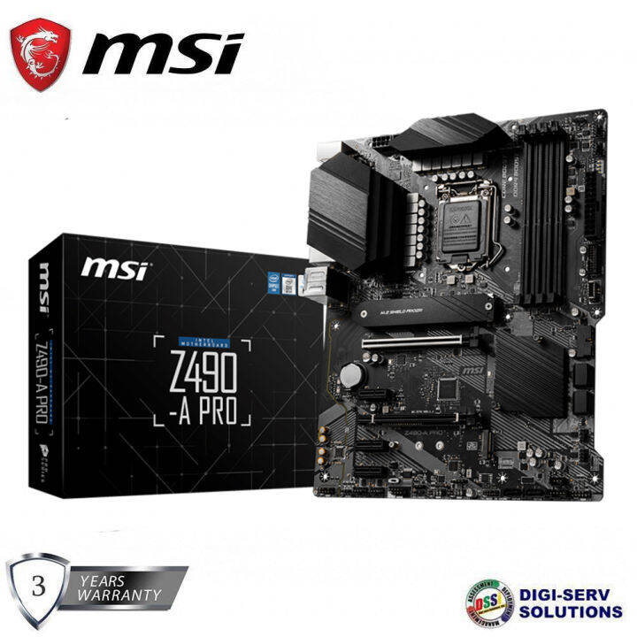 SALE!!! MSi Z490-A PRO ATX Motherboard with Extended Heatsink Design, M ...