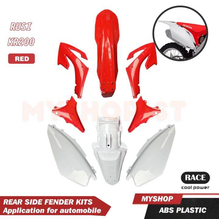 Rusi KR200 KR-z200 BODY COVER with Side Cover Extension Red | Lazada PH